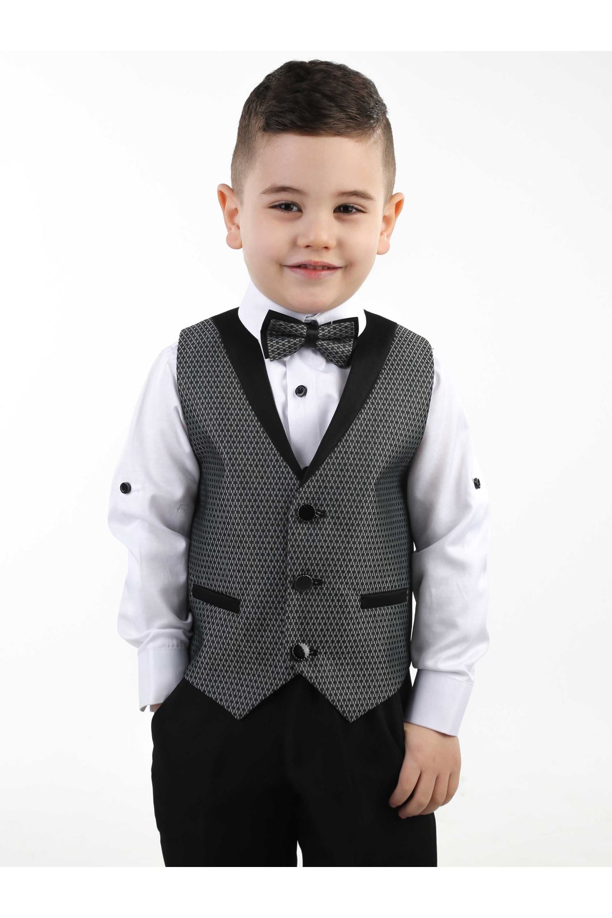 Modakids - Çocuk ve Bebek Giyim-Gri Yelekli Papyonlu Erkek Çocuk Takım ... Modakids - Çocuk ve Bebek Giyim-Gri Yelekli Papyonlu Erkek Çocuk Takım ...