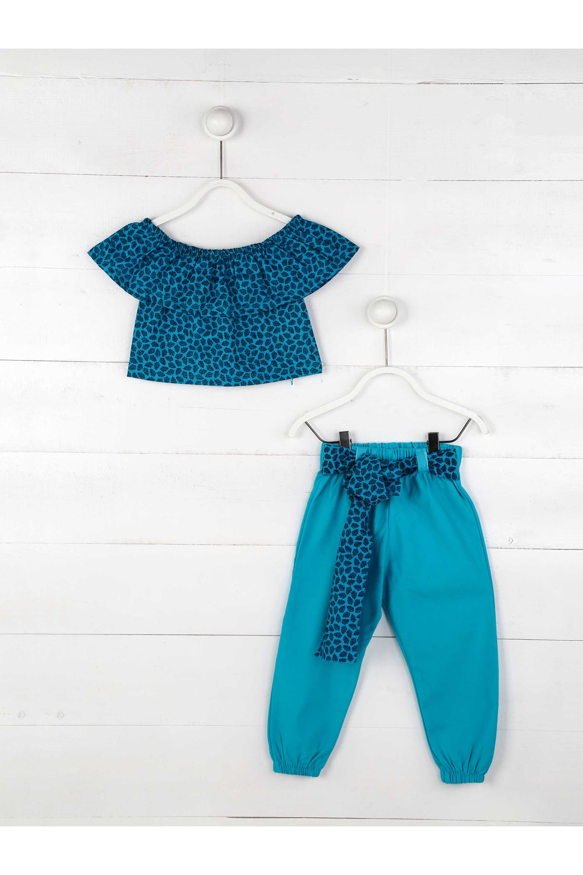 Modakids - Çocuk ve Bebek Giyim-Mavi Yazlık Kız Çocuk 2 li Takım- Moda Kids Modakids - Çocuk ve Bebek Giyim-Mavi Yazlık Kız Çocuk 2 li Takım- Moda Kids